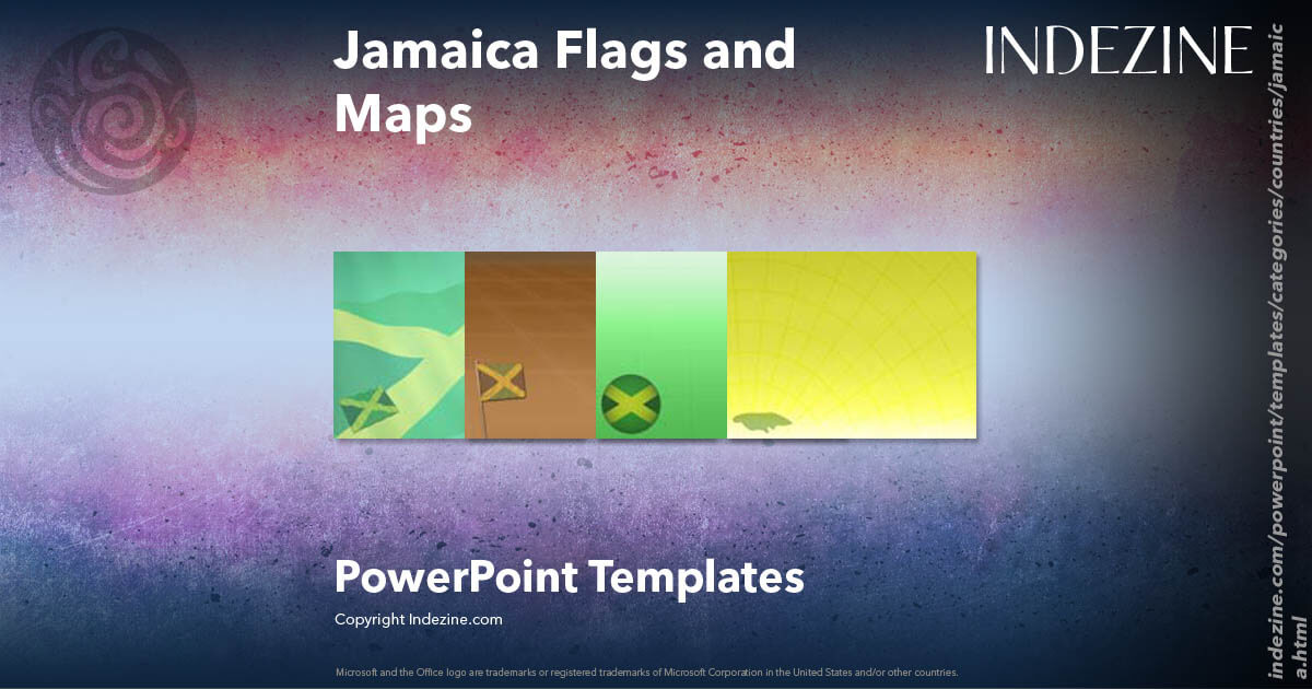 Jamaica Flags and Maps PowerPoint Templates