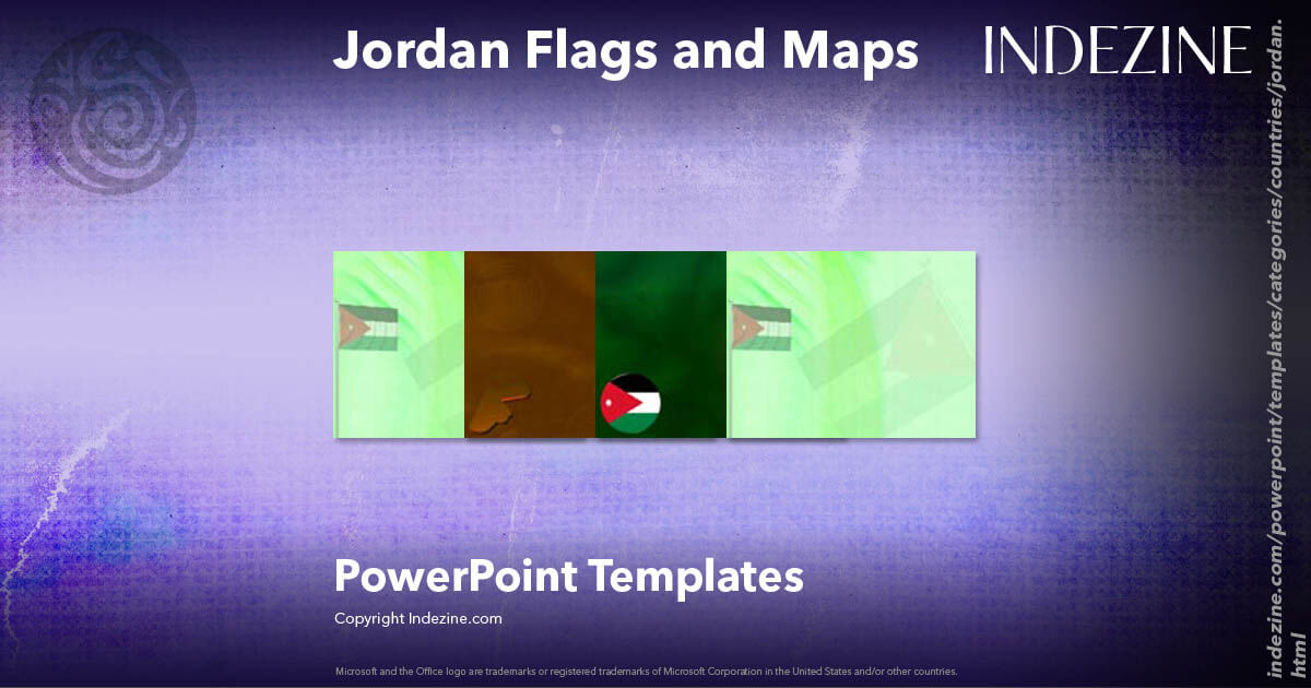 Jordan Flags and Maps PowerPoint Templates