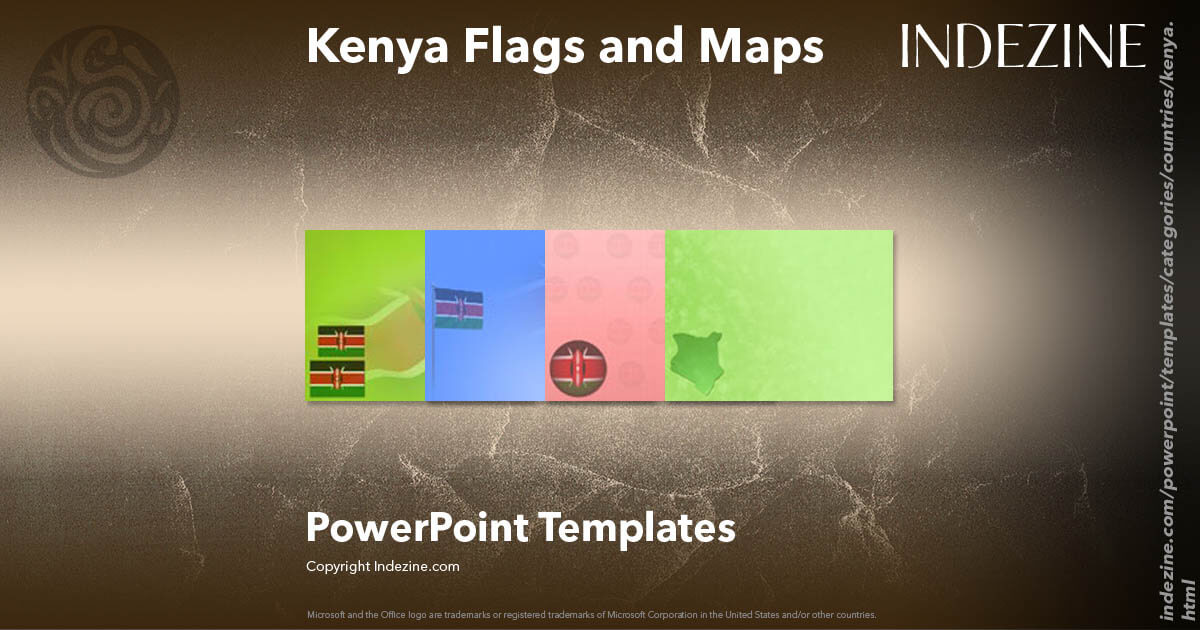 Kenya Flags and Maps PowerPoint Templates