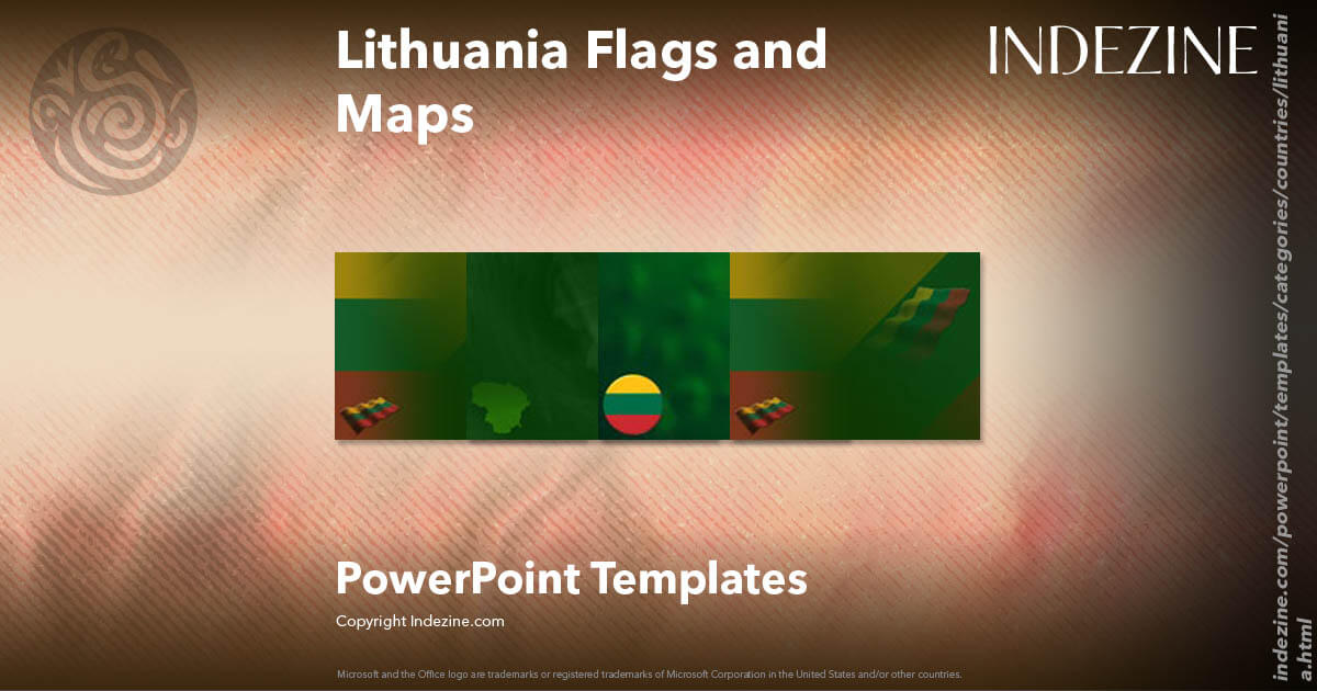 Lithuania Flags and Maps PowerPoint Templates