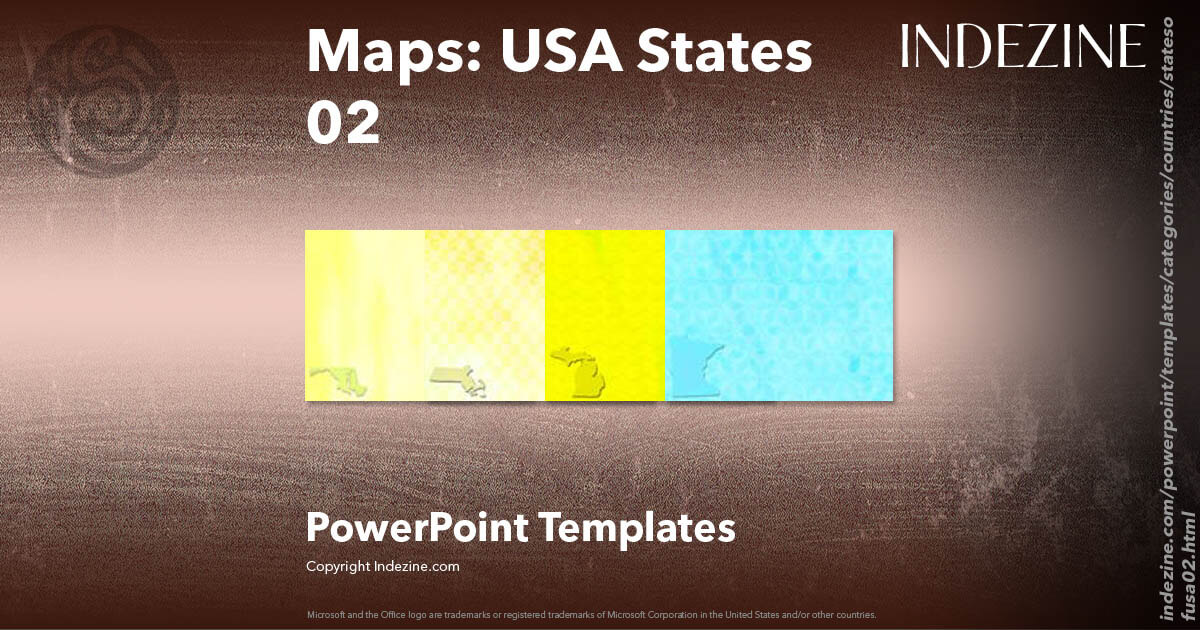 Maps: USA States 02 PowerPoint Templates