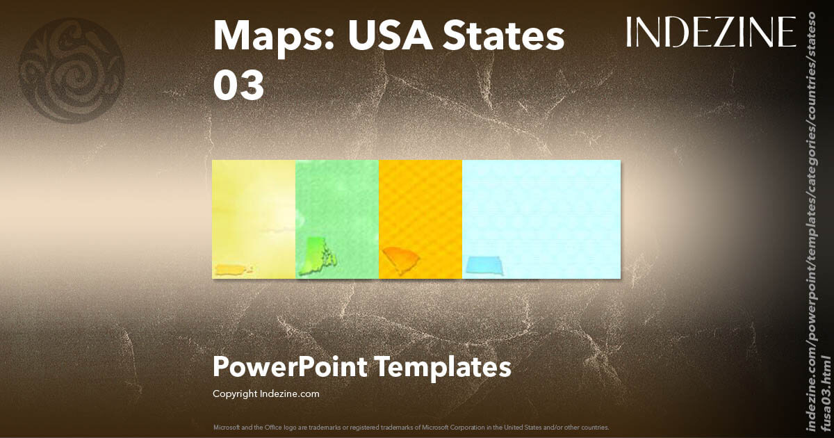 Maps: USA States 03 PowerPoint Templates