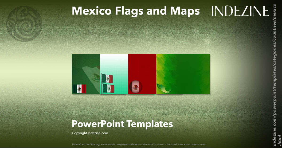 Mexico Flags and Maps PowerPoint Templates