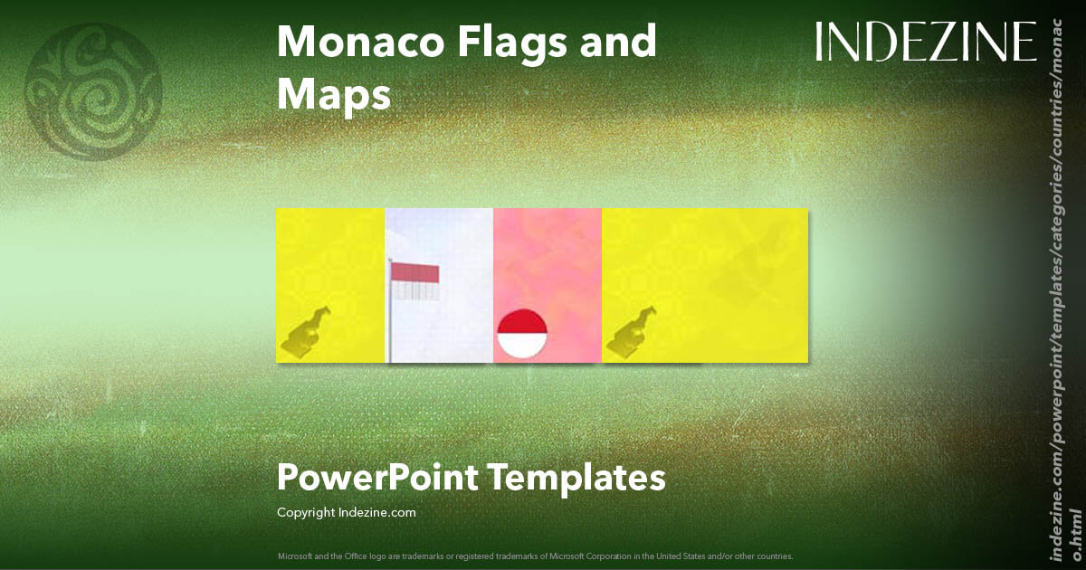 Monaco Flags and Maps PowerPoint Templates
