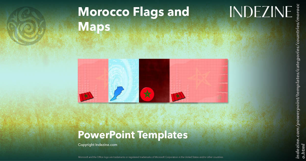 Morocco Flags and Maps PowerPoint Templates