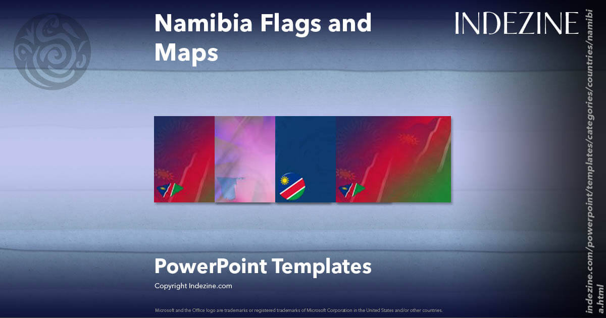 Namibia Flags and Maps PowerPoint Templates