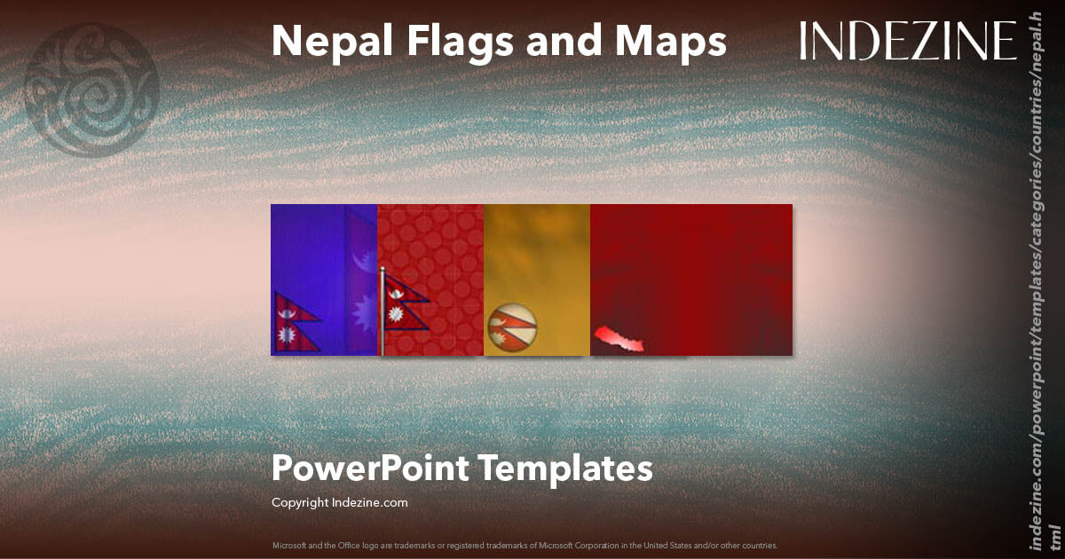 Nepal Flags and Maps PowerPoint Templates