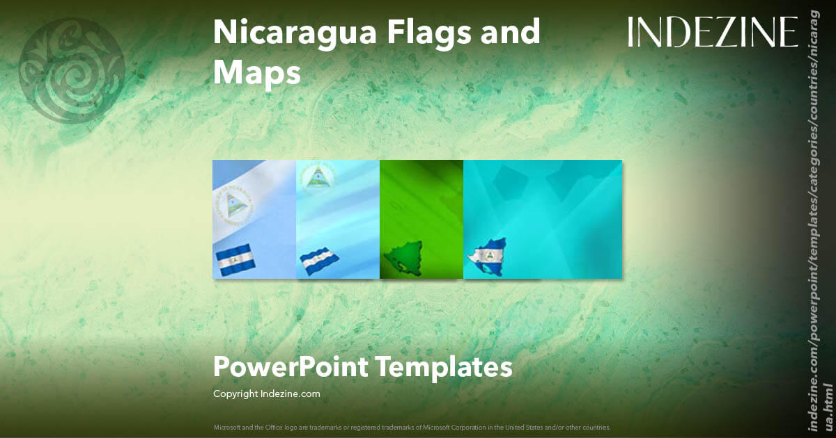 Nicaragua Flags and Maps PowerPoint Templates