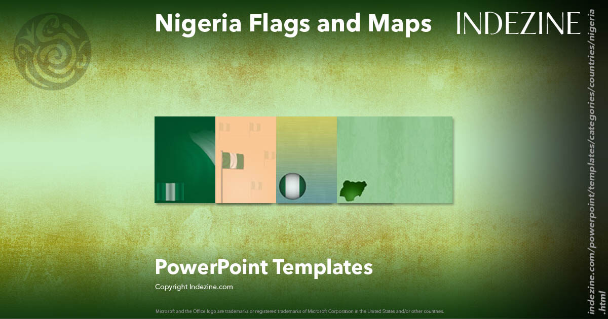 Nigeria Flags and Maps PowerPoint Templates