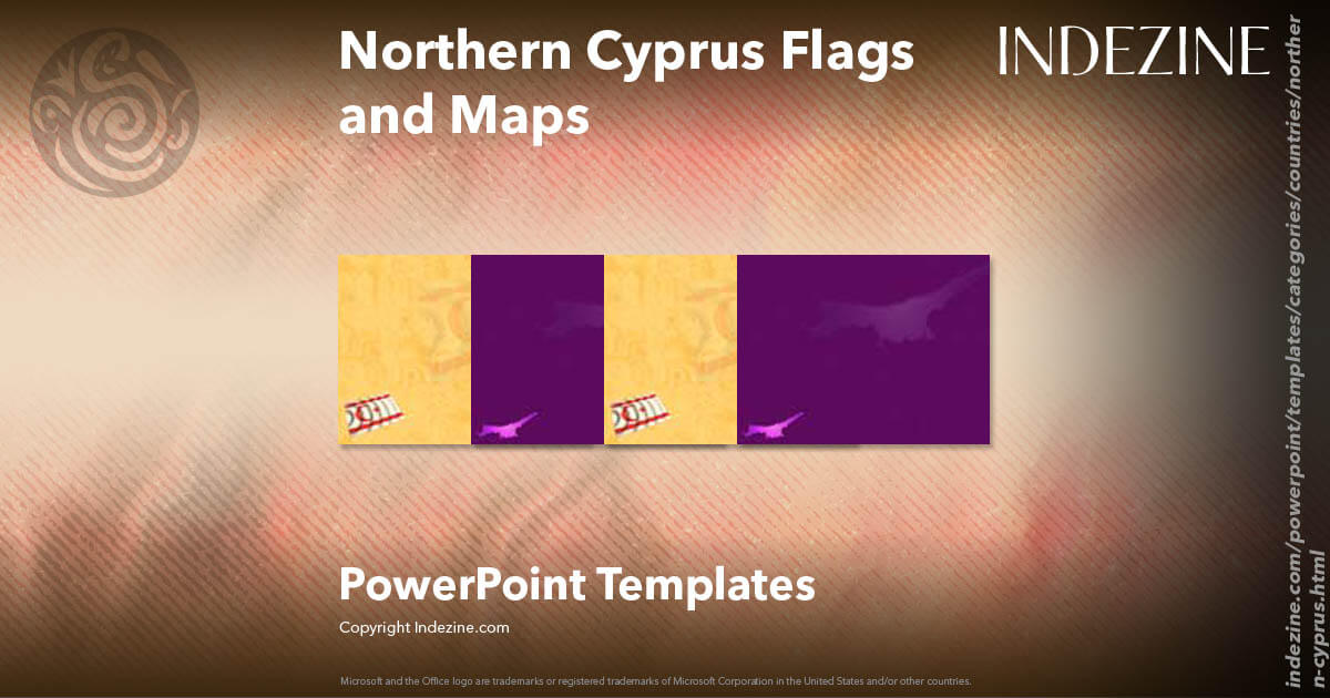 Northern Cyprus Flags and Maps PowerPoint Templates