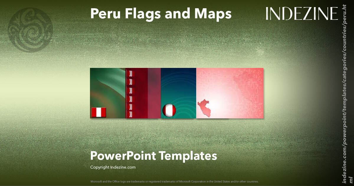Peru Flags and Maps PowerPoint Templates