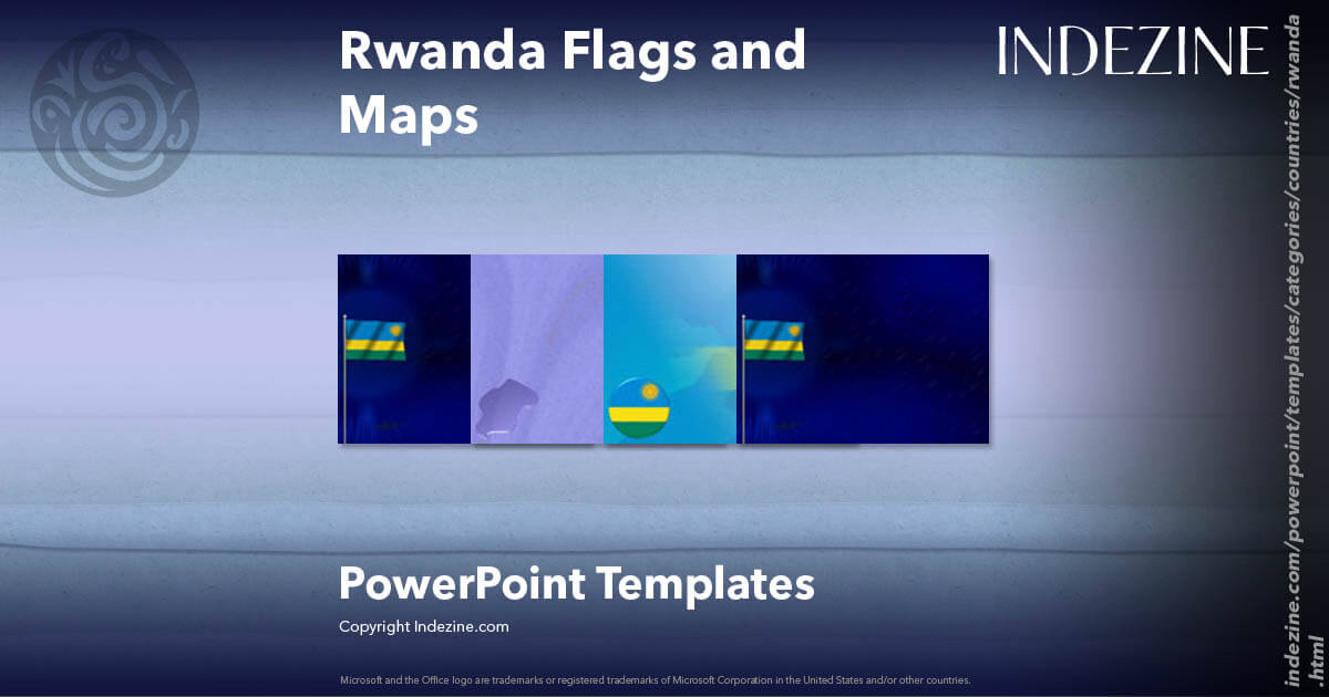 Rwanda Flags and Maps PowerPoint Templates