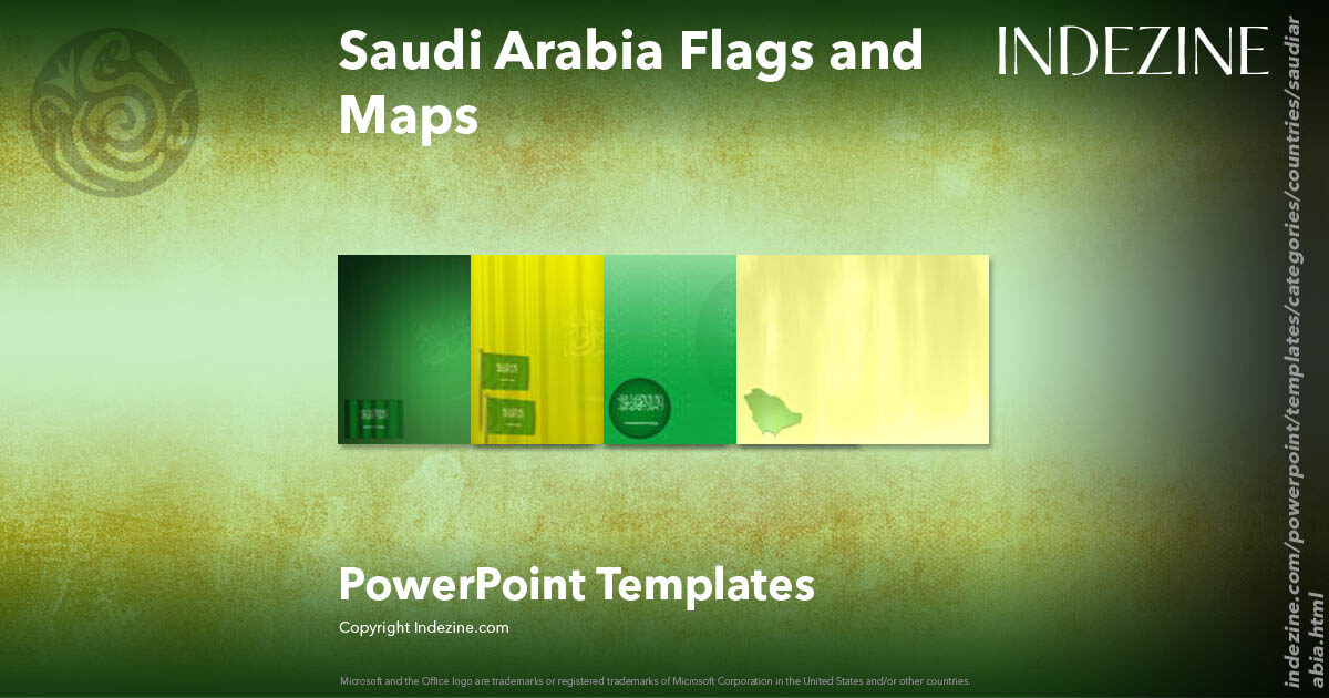 Saudi Arabia Flags and Maps PowerPoint Templates