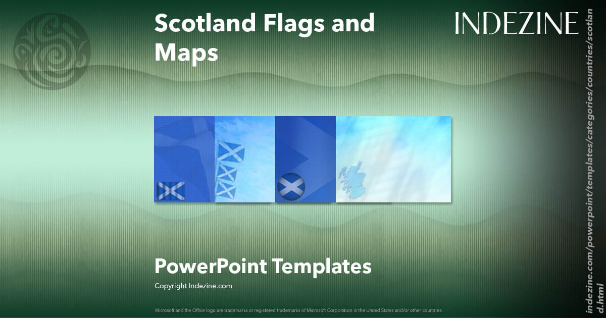 Scotland Flags and Maps PowerPoint Templates