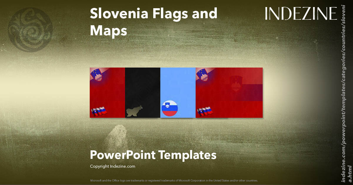 Slovenia Flags and Maps PowerPoint Templates