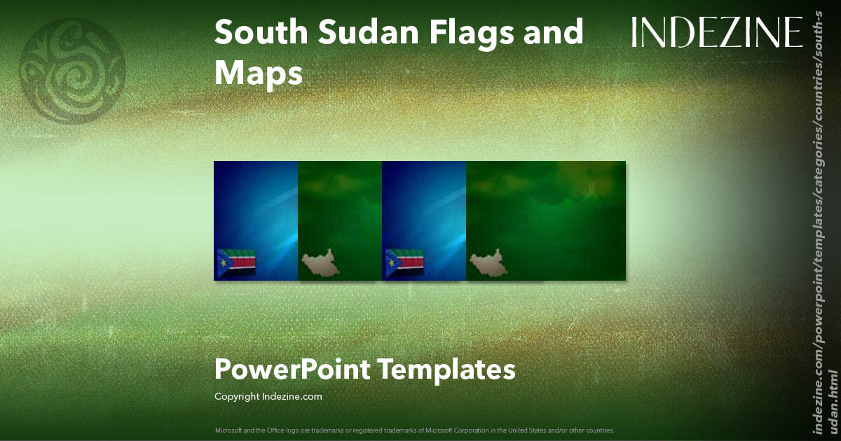 South Sudan Flags and Maps PowerPoint Templates