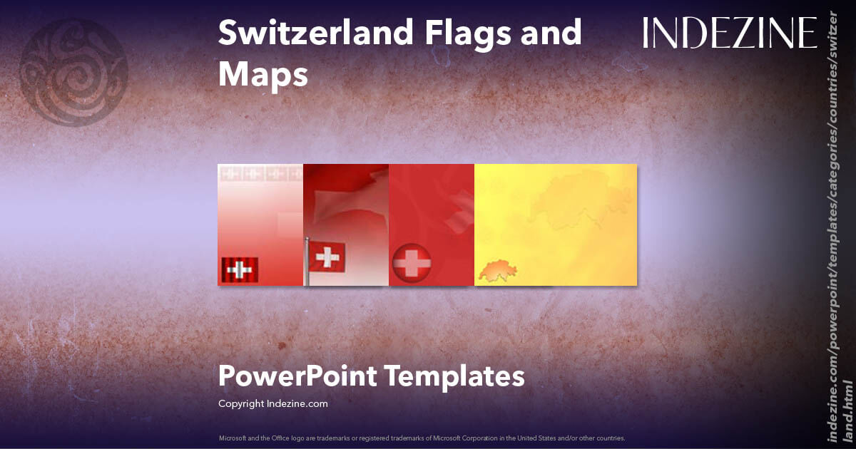 Switzerland Flags and Maps PowerPoint Templates