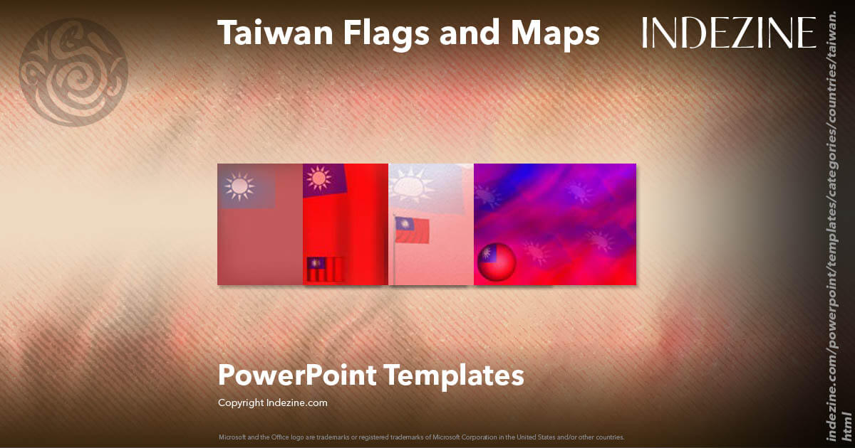 Taiwan Flags and Maps PowerPoint Templates