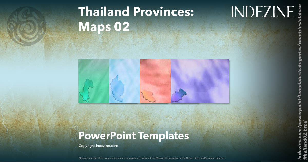 Thailand Provinces: Maps 02 PowerPoint Templates