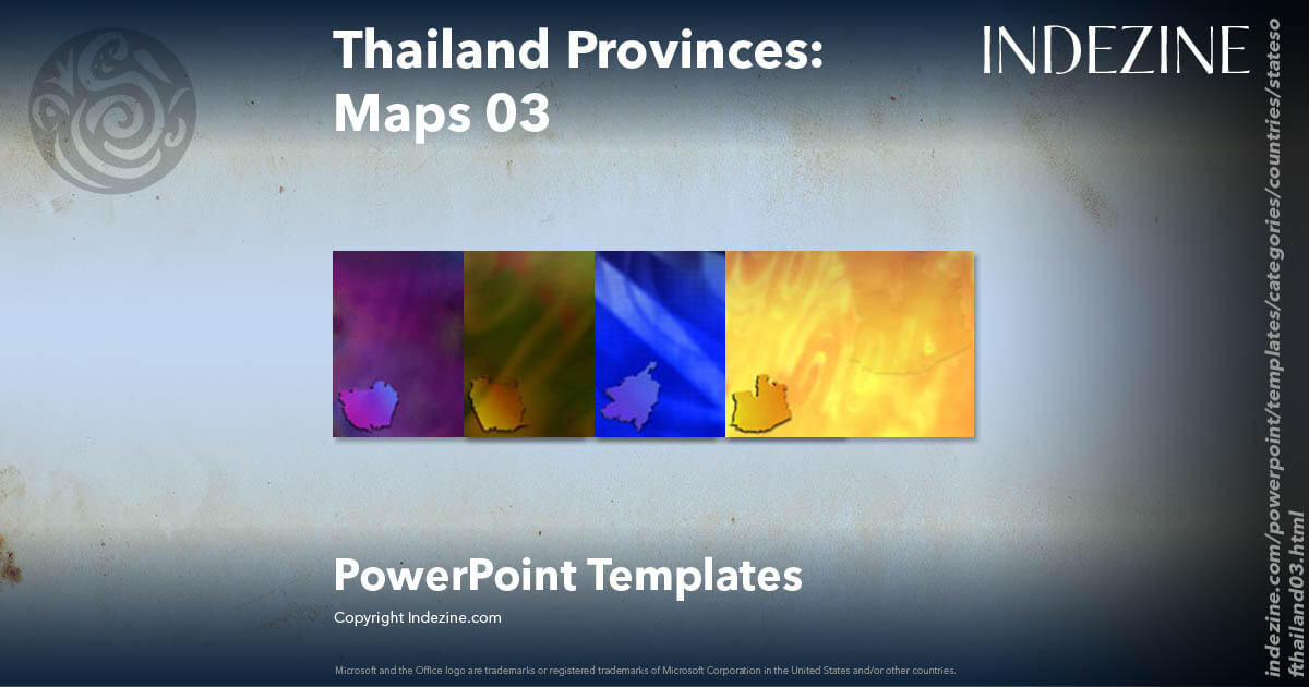 Thailand Provinces: Maps 03 PowerPoint Templates