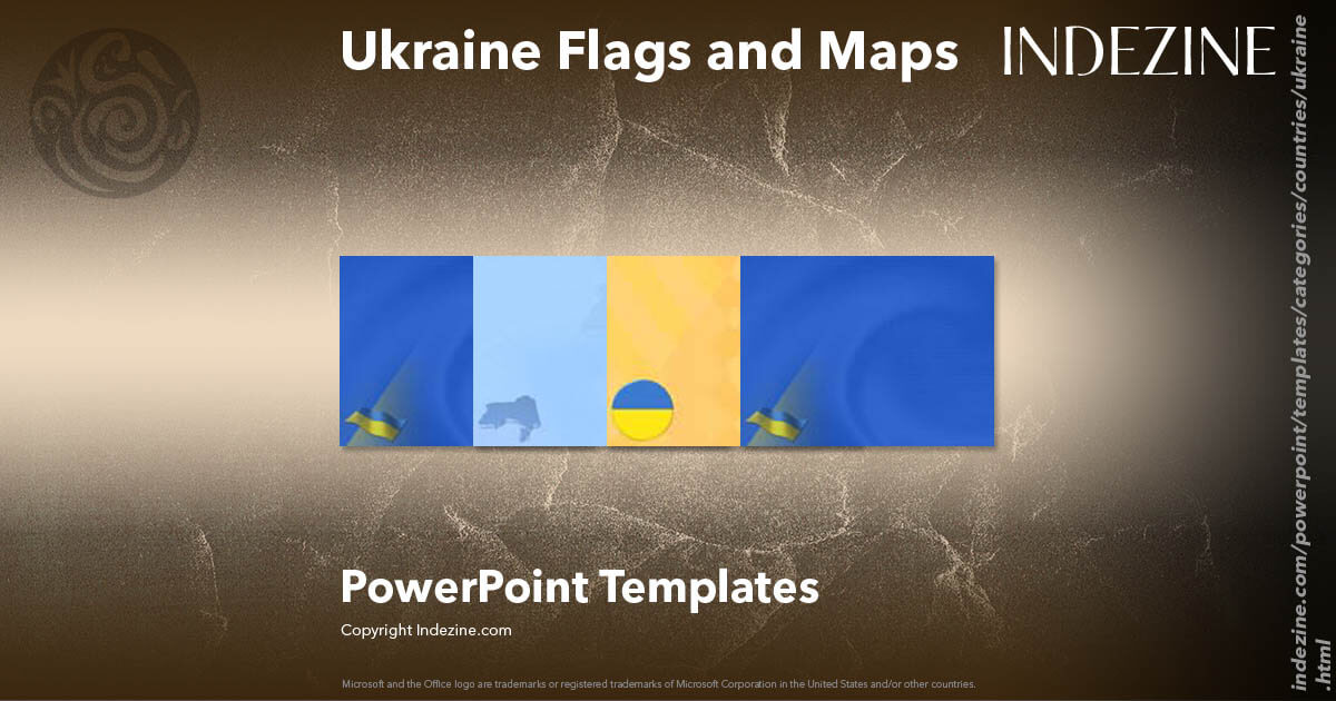 Ukraine Flags and Maps PowerPoint Templates