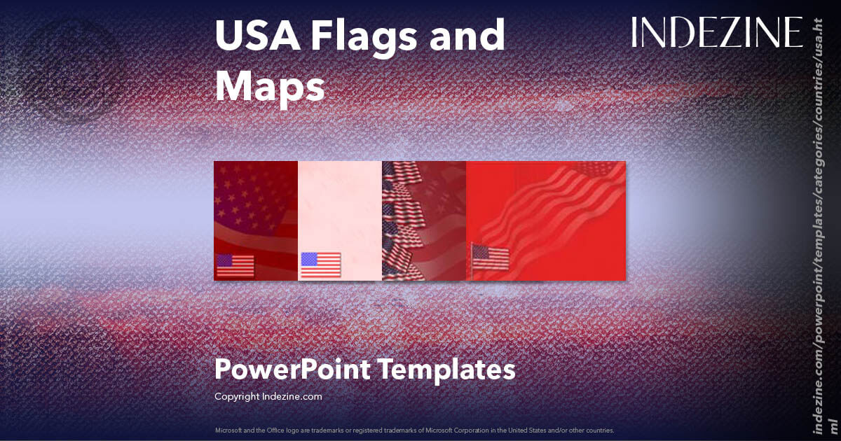 USA Flags and Maps PowerPoint Templates