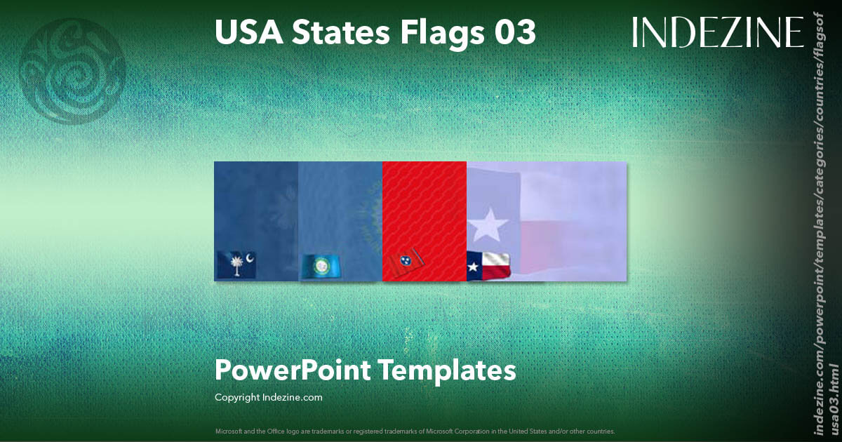 USA States Flags 03 PowerPoint Templates