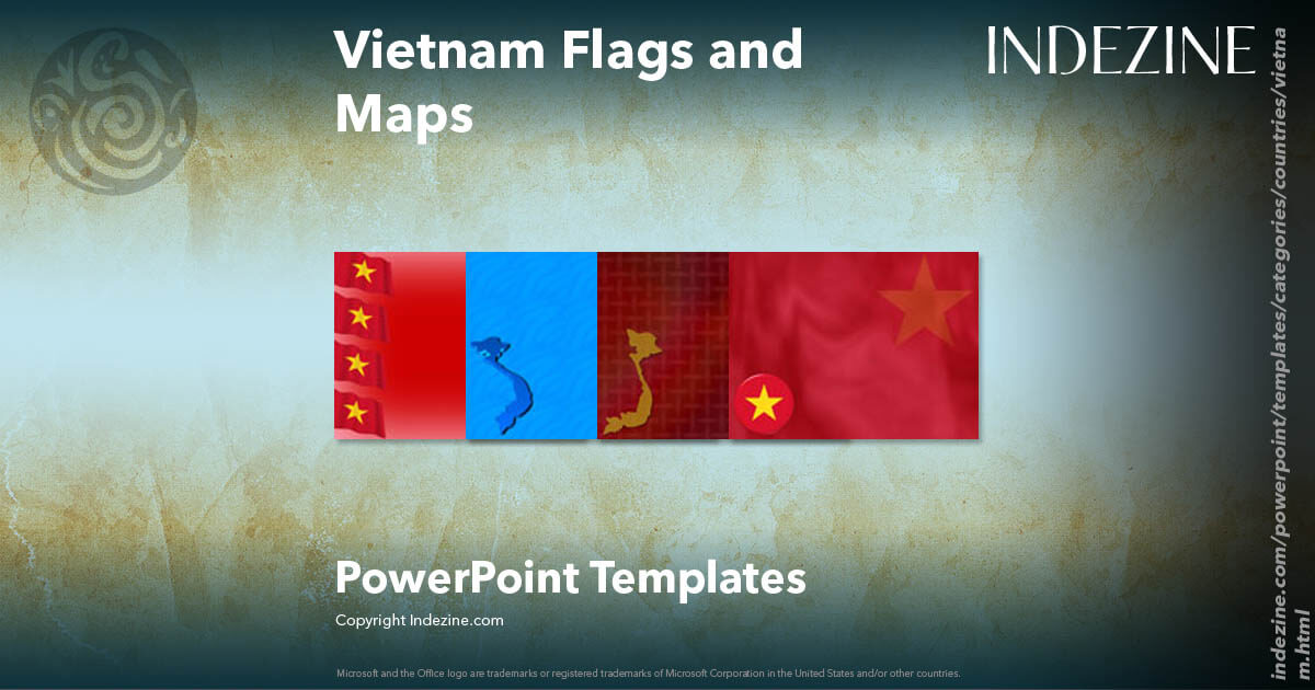 Vietnam Flags and Maps PowerPoint Templates