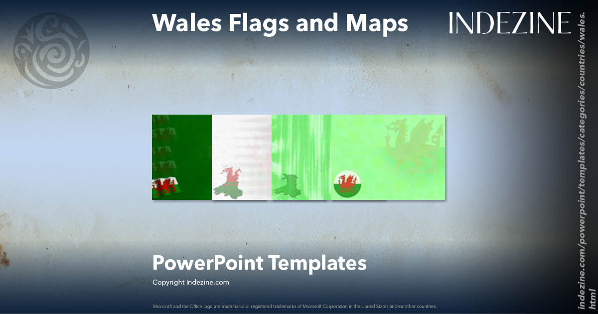 Wales Flags and Maps PowerPoint Templates