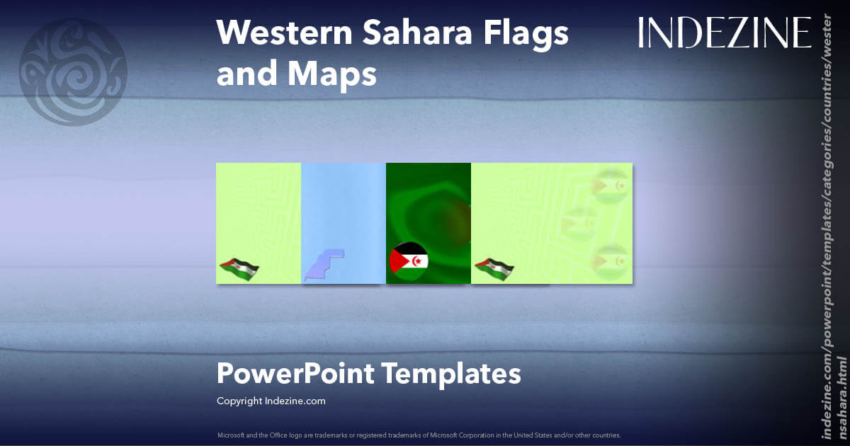 Western Sahara Flags and Maps PowerPoint Templates