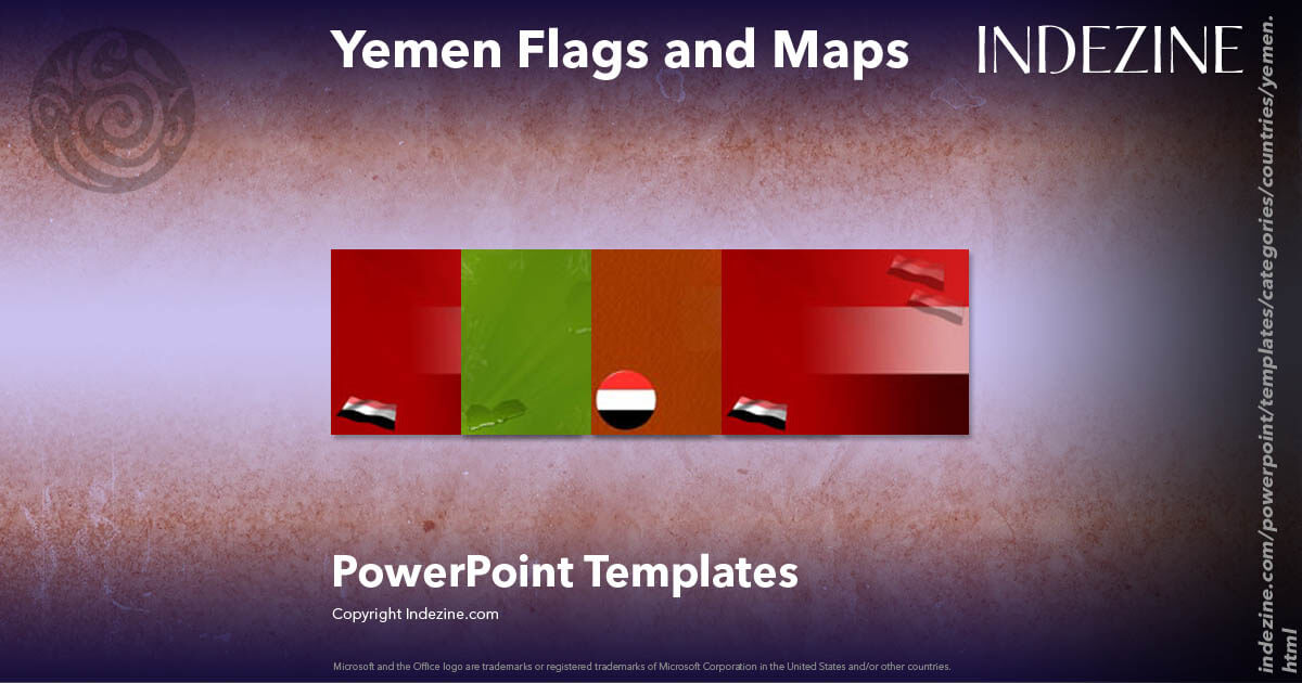 Yemen Flags and Maps PowerPoint Templates