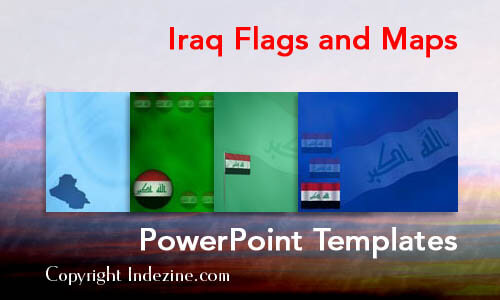 Iraq Flags and Maps PowerPoint Templates