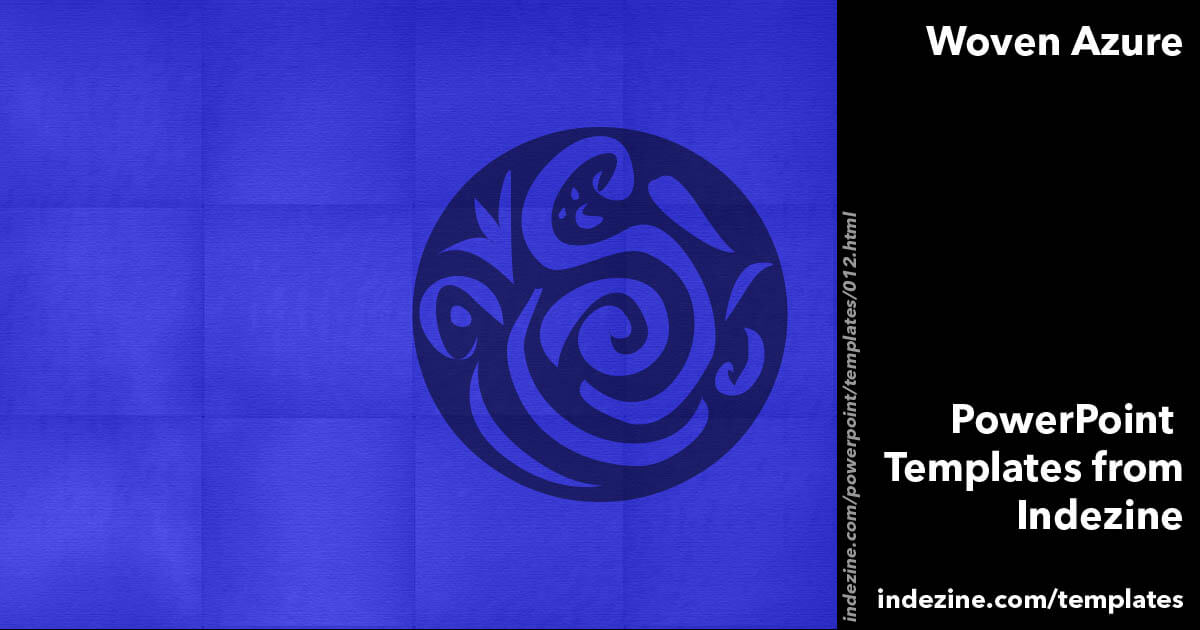 Woven Azure PowerPoint Template