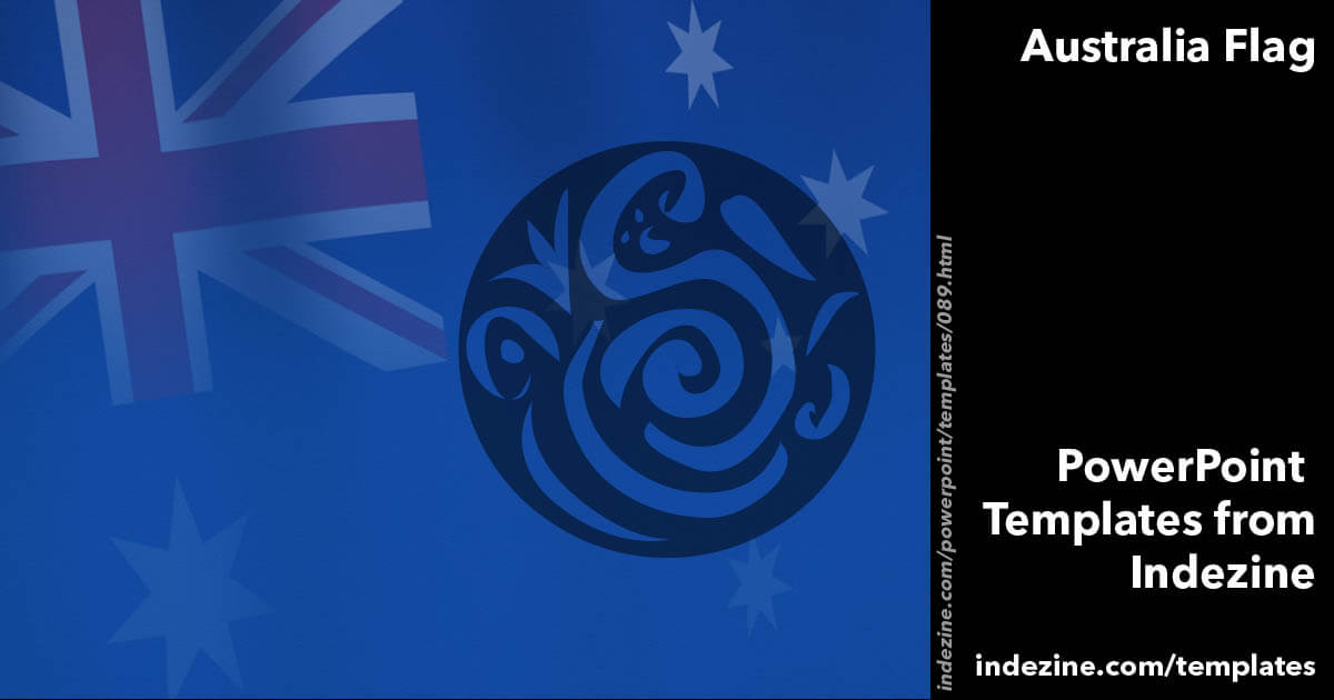 Australia Flag 04 PowerPoint Template