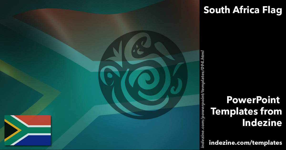 South Africa Flag 05 PowerPoint Template