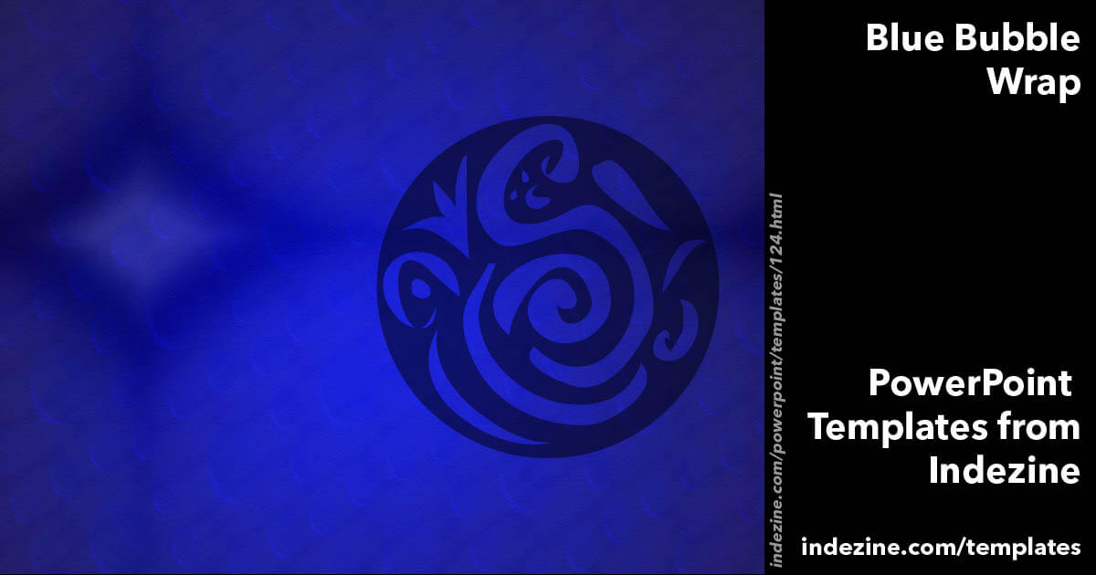 Blue Bubble Wrap PowerPoint Template
