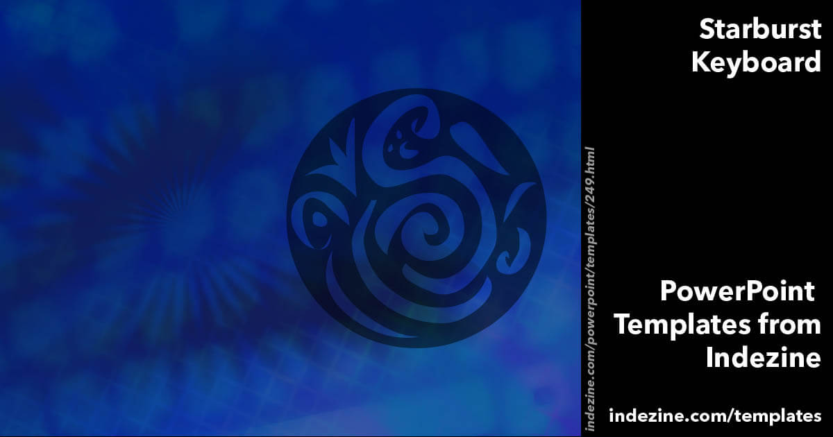 Starburst Keyboard PowerPoint Template