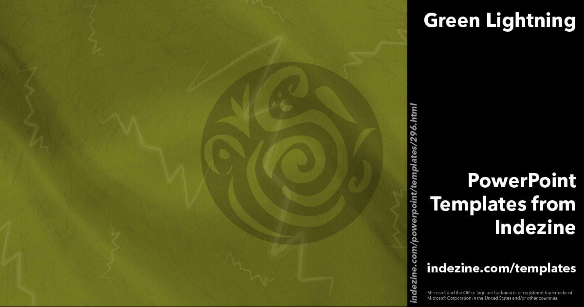 Green Lightning PowerPoint Template