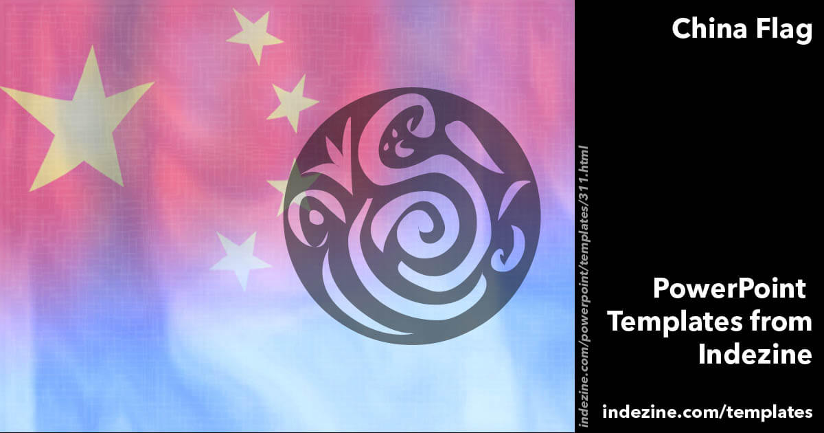 China Flag 01 PowerPoint Template