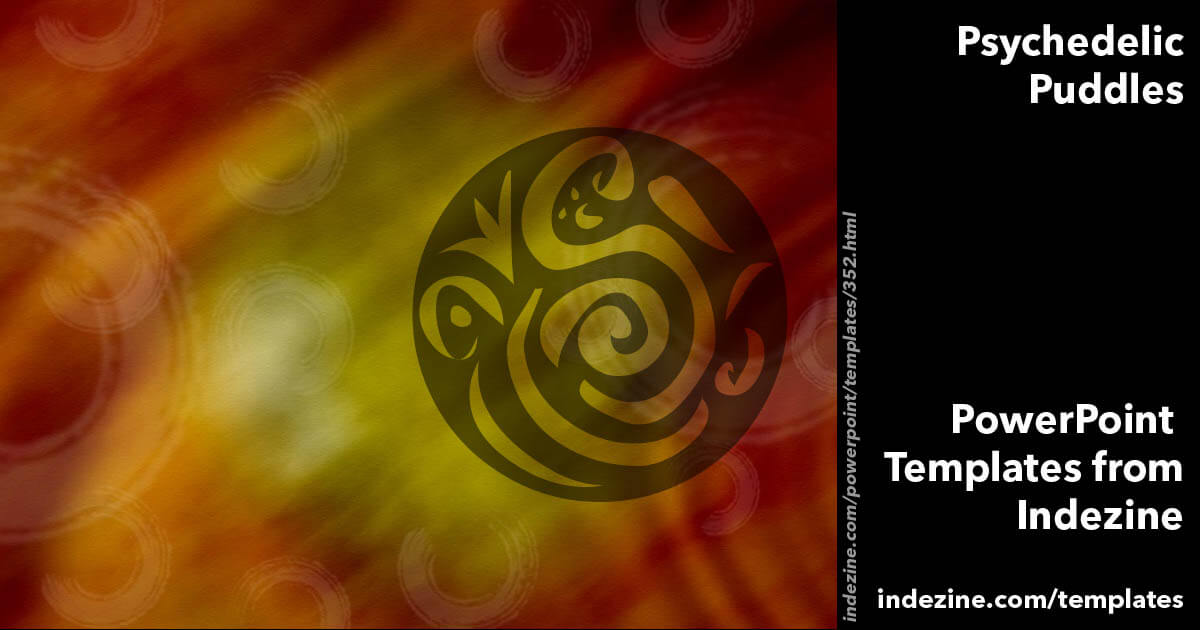 Psychedelic Puddles PowerPoint Template