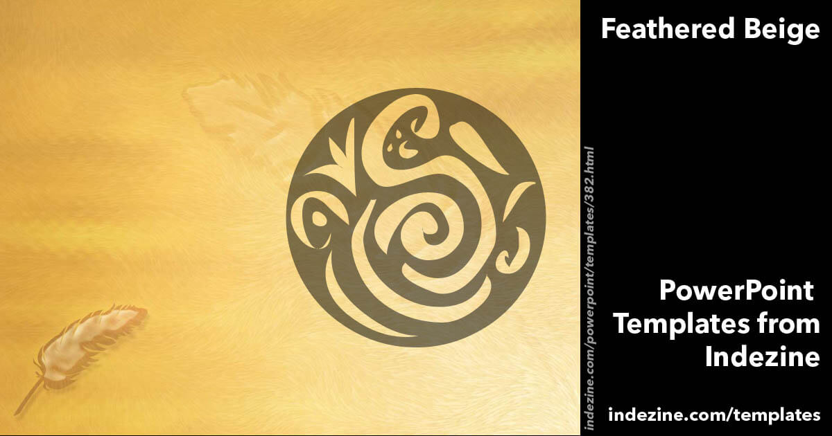 Feathered Beige PowerPoint Template
