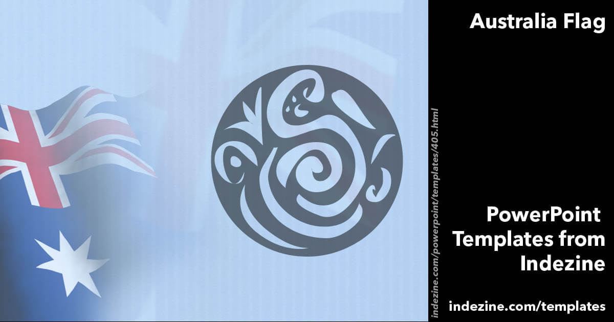 Australia Flag 05 PowerPoint Template