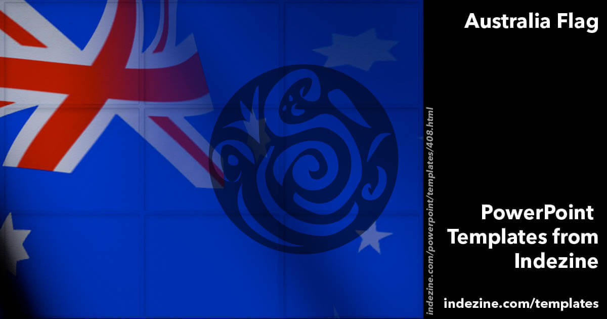 Australia Flag 07 PowerPoint Template