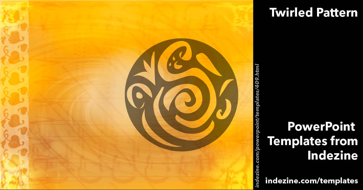 Twirled Pattern PowerPoint Template