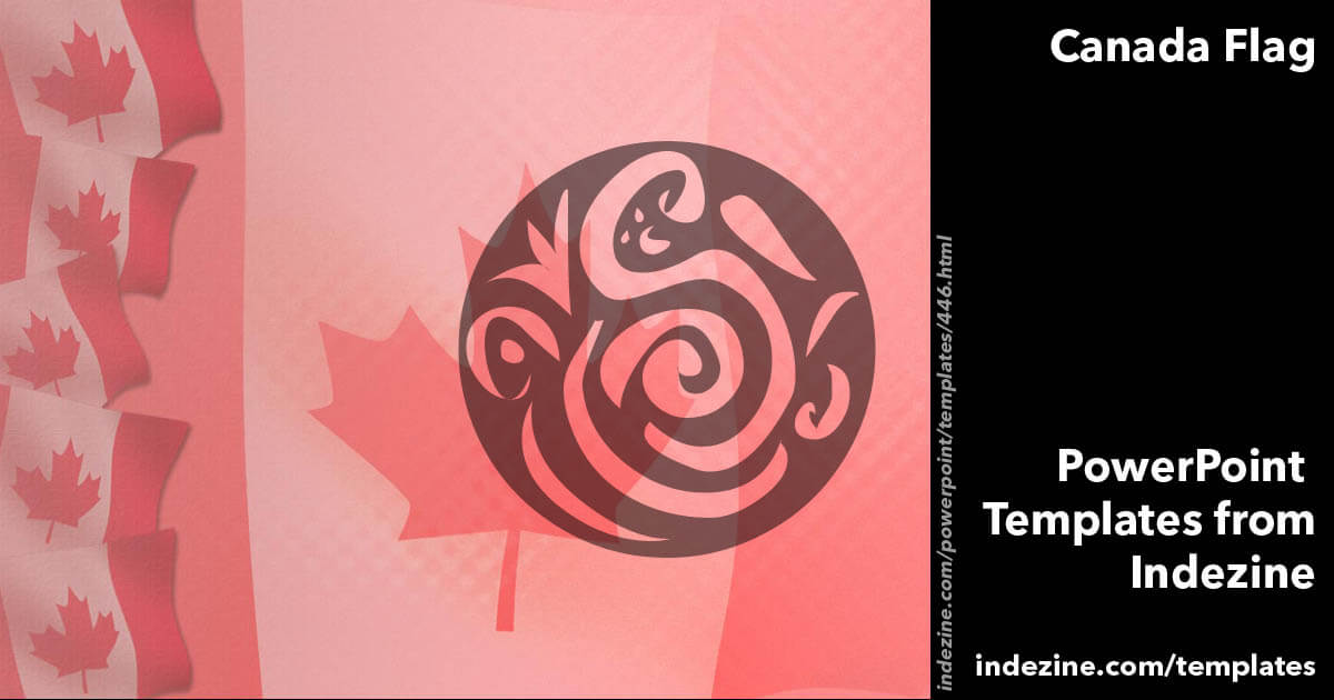 Canada Flag 01 PowerPoint Template