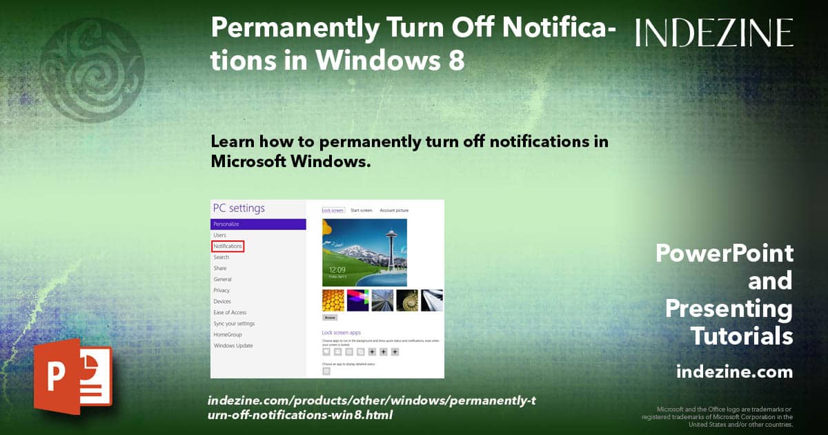 Permanently Turn Off Notifications in Windows 8