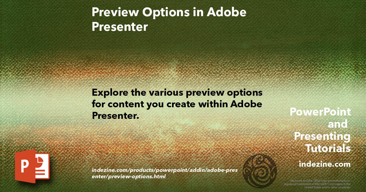 Preview Options in Adobe Presenter