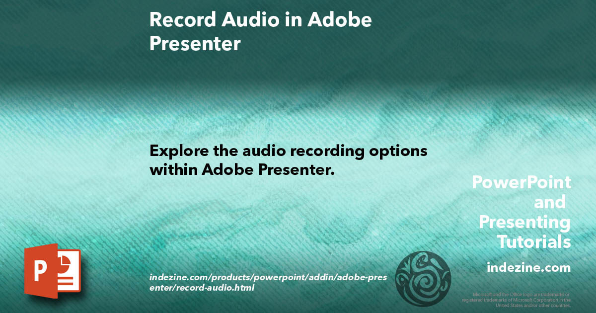 Record Audio in Adobe Presenter