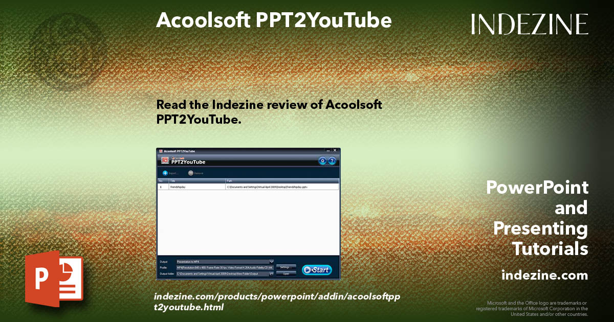Acoolsoft PPT2YouTube