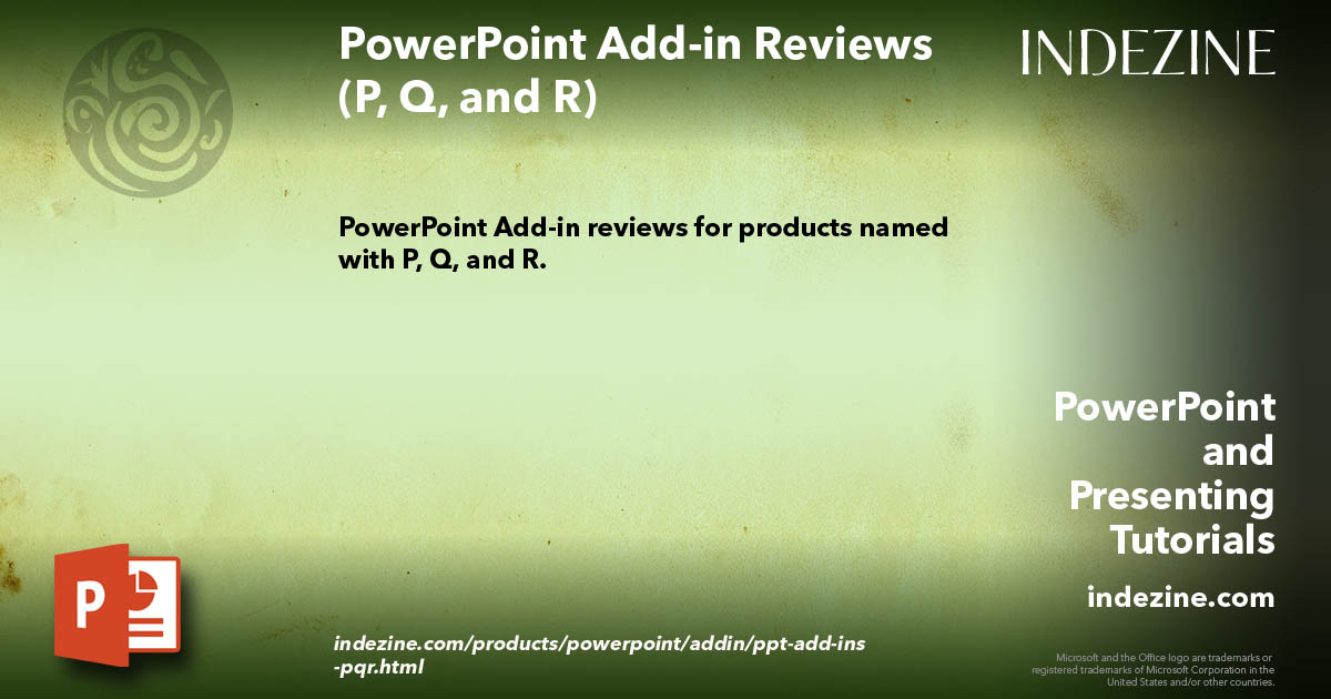 PowerPoint Add-in Reviews (P, Q, and R)